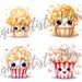 Watercolor Kawaii Popcorn | Digital Download | Wall Art | Watercolor ...