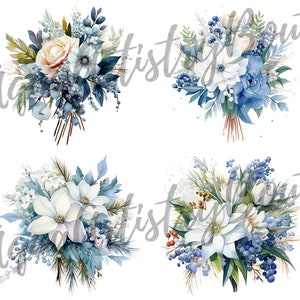 Watercolor Winter Flower | Digital Download | Wall Art | Watercolor ...