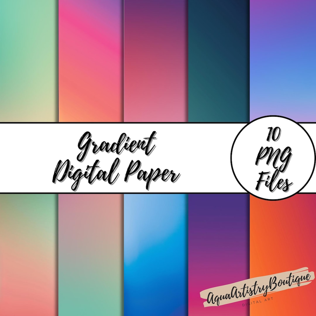 Gradient Digital Paper Digital Download Pastel Digital Paper Gradient ...