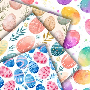 Easter Digital Paper | Digital Download | Easter Egg Digital Paper | Easter Clipart | Cute ...