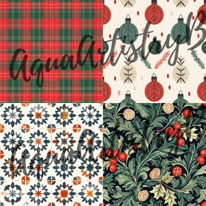 Christmas Digital Paper Digital Download Winter Digital Paper Christmas ...