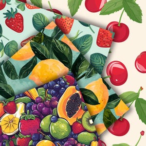 Fruit Digital Paper | Digital Download | Food Digital Paper | Fruit ...