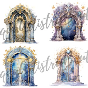 Watercolor Celestial Doors | Digital Download | Wall Art | Watercolor ...