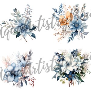 Watercolor Winter Flower | Digital Download | Wall Art | Watercolor ...