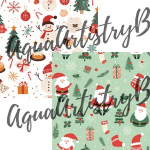Christmas Digital Paper | Digital Download | Winter Digital Paper ...