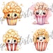 Watercolor Kawaii Popcorn | Digital Download | Wall Art | Watercolor ...