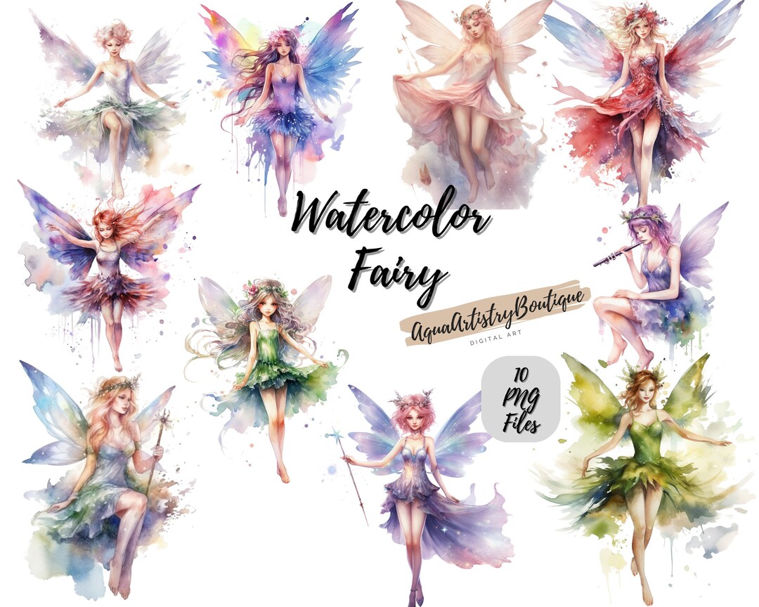 Watercolor Magic Fairy | Digital Download | Wall Art | Watercolor ...