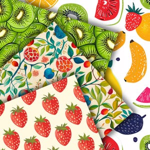 Fruit Digital Paper | Digital Download | Food Digital Paper | Fruit ...