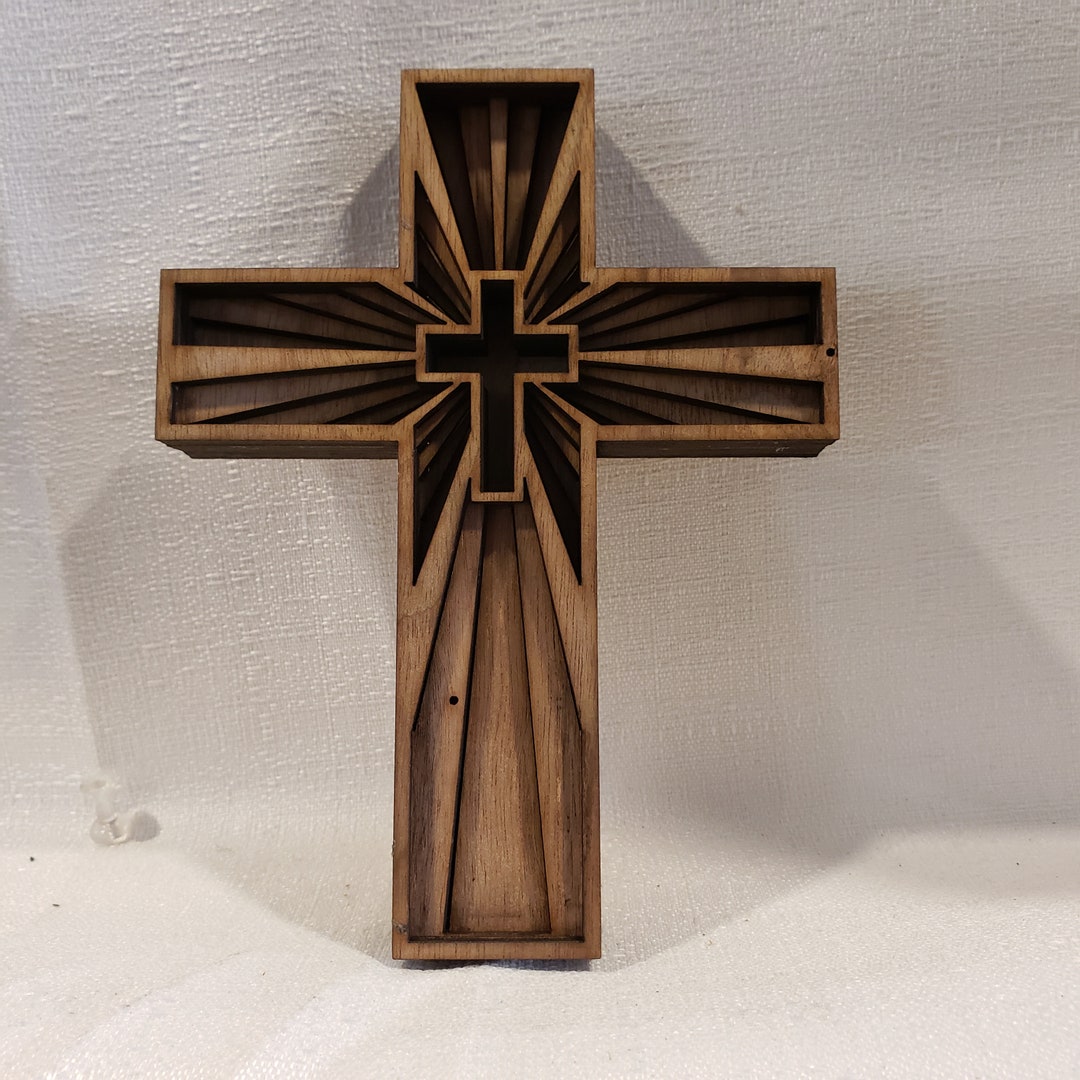 Custom Laser Cut 6 Layer Cross - Etsy