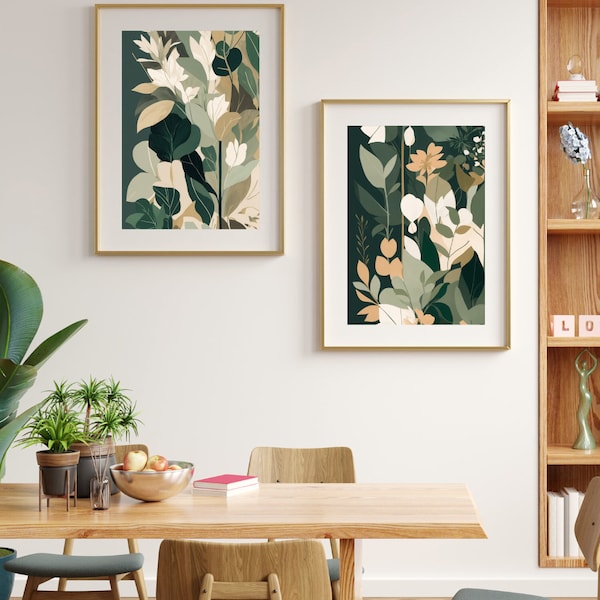 Cuadro decorativo verde - Etsy México