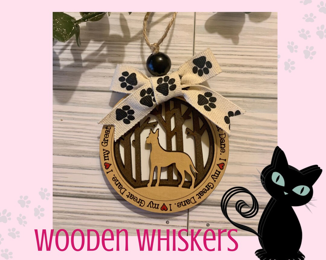 Wood Dog Ornament Rustic Christmas Decor Personalized - Etsy