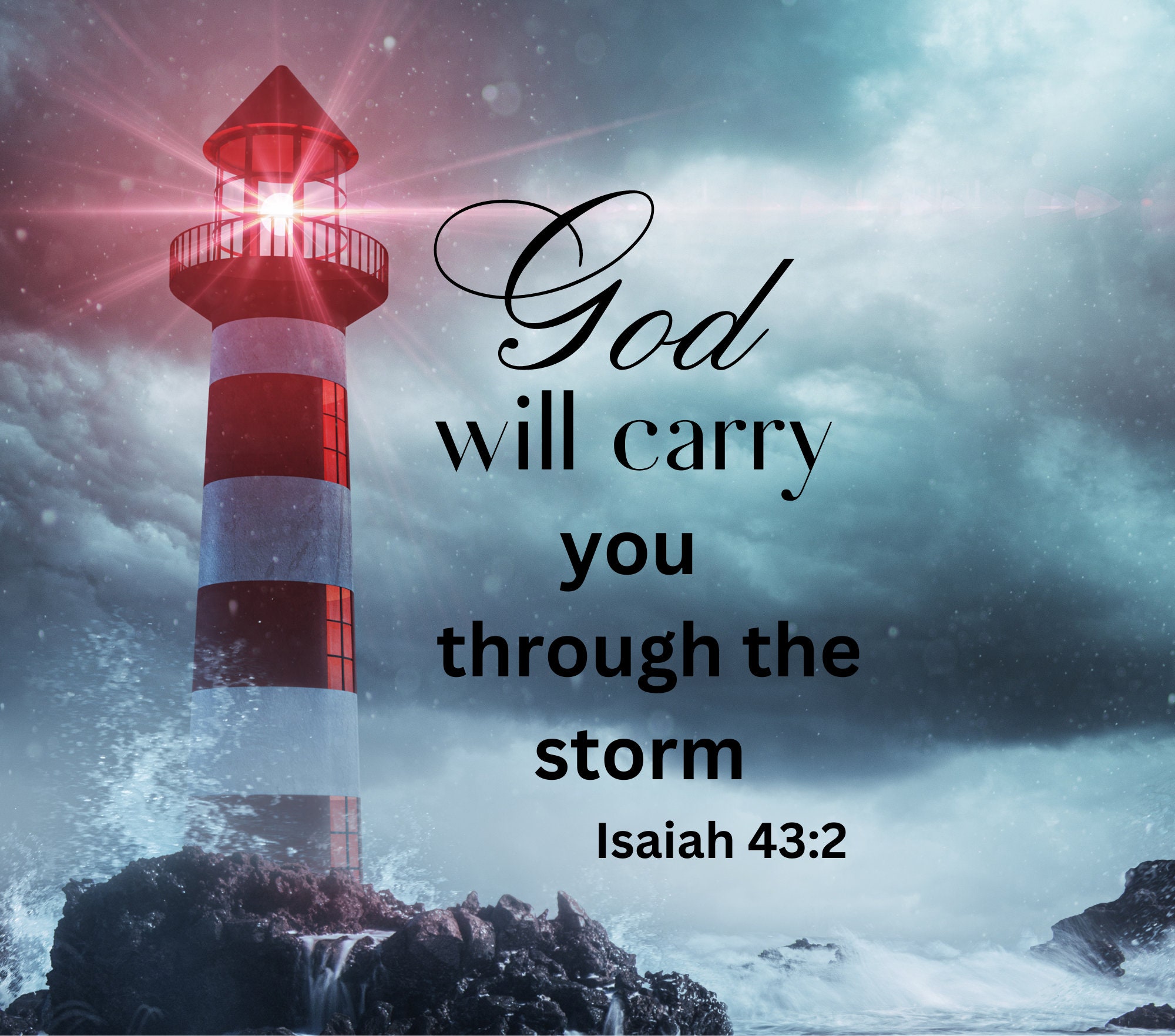 Religious PNG, Lighthouse Sublimation Design, Lighthouse, Storm - Etsy