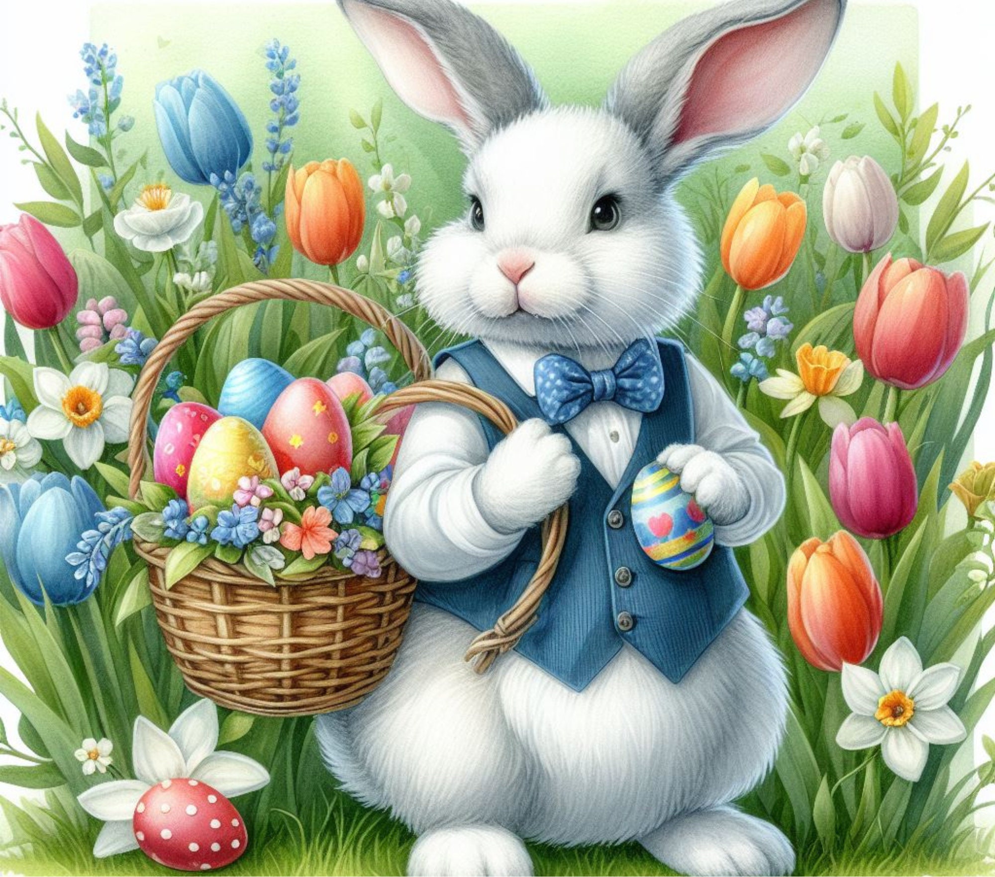 Spring Easter Bunny Png, Easter Bunny PNG, Easter Tumbler PNG Spring ...