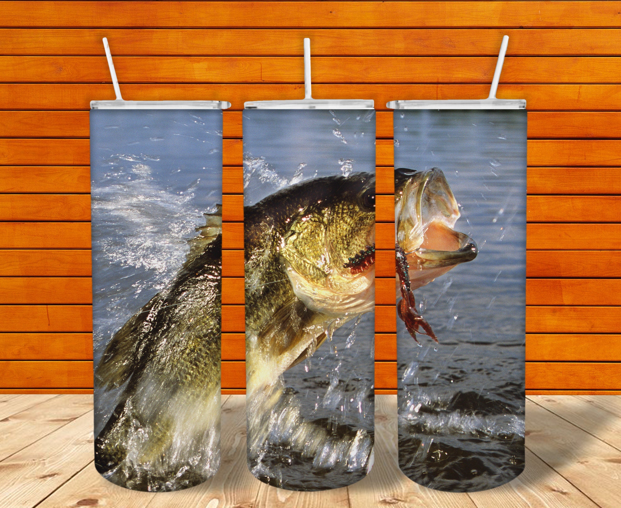 Bass, Fishing, Fish, Sublimation Design, Fishing, Bass Fishing, 20 Oz ...