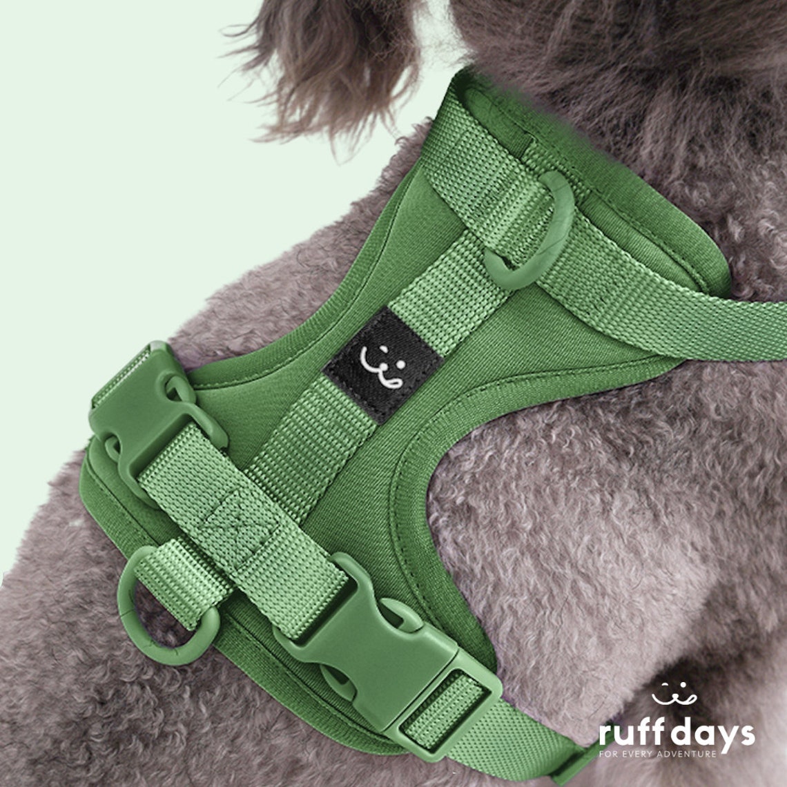 Premium Forest Green Padded Dog Harness | Comfy & Secure | Adjustable ...