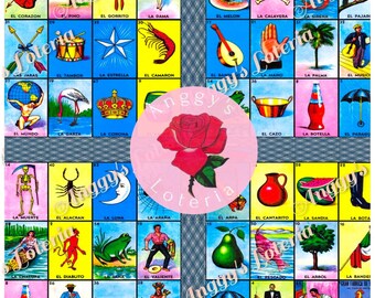 Loteria Mexicana All 54 Cards Board - Etsy