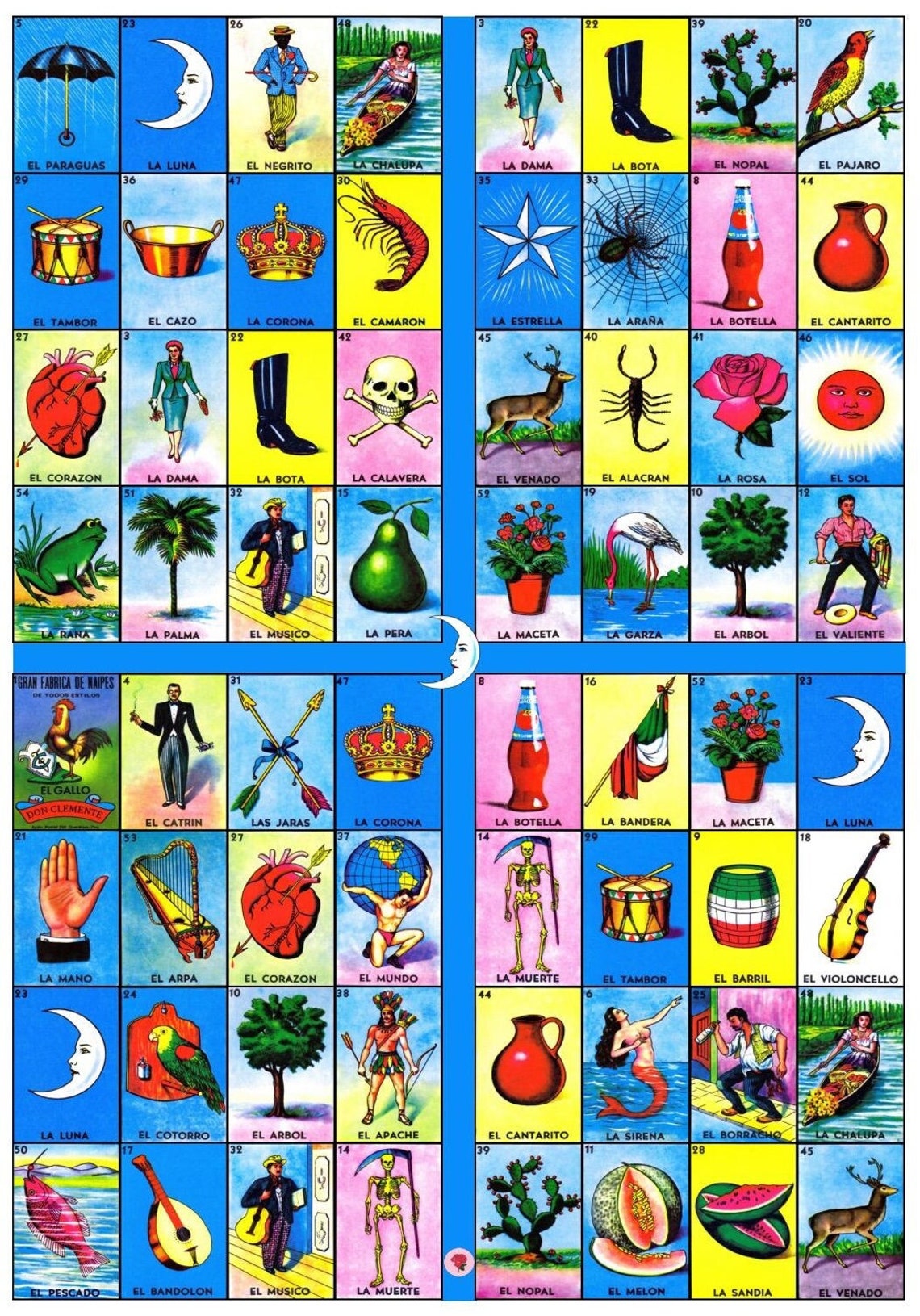 Loteria Mexicana 12 Cards - Etsy