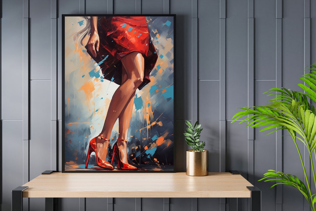 Legs in High Heels Printable Poster, Fashion Photo, Elegant Decor ...