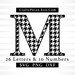 Houndstooth Alphabet Letters Svg, Cricut Font Svg, Fancy Font Svg ...