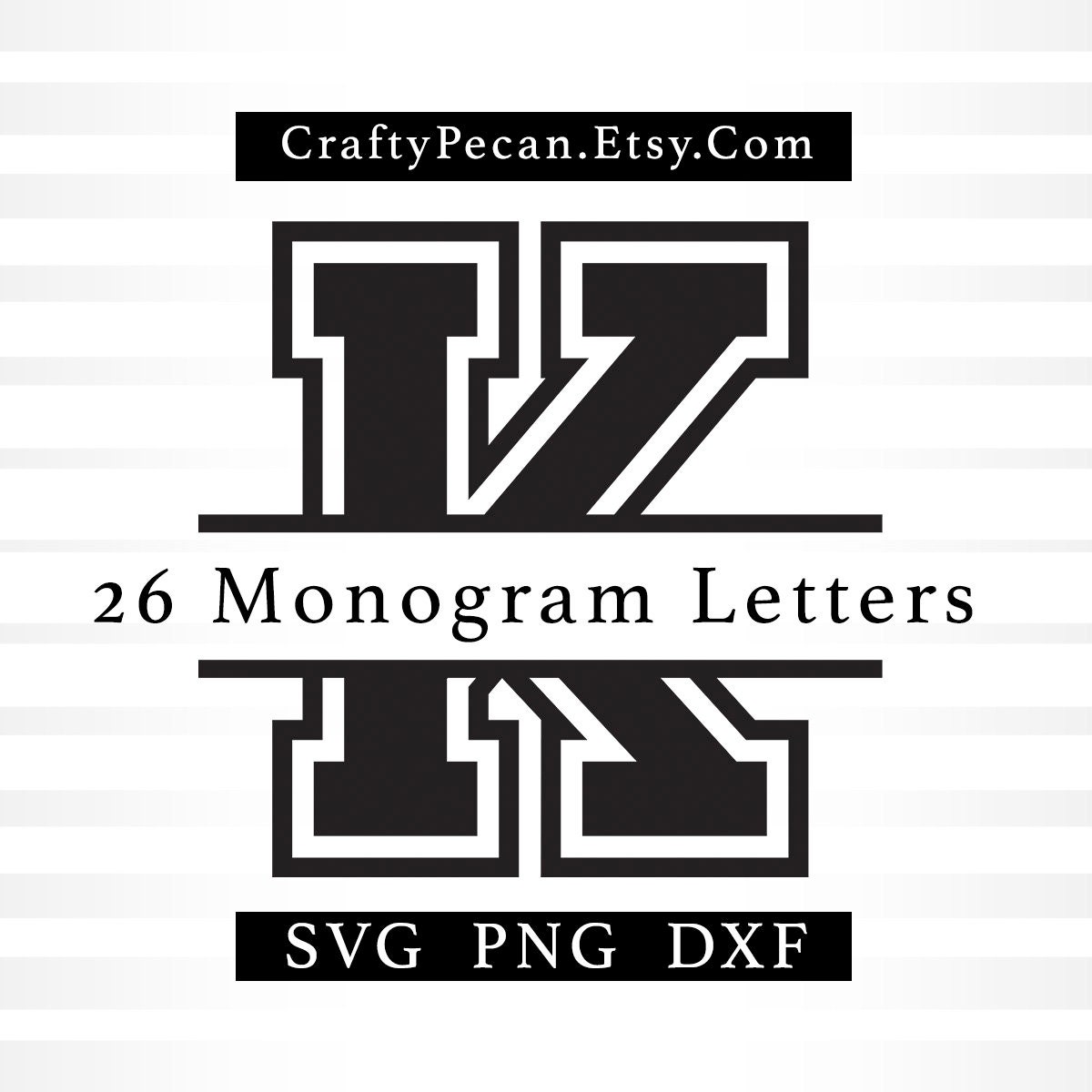 Split Monogram SVG Font | College Letters Svg Png Dxf | Cricut ...