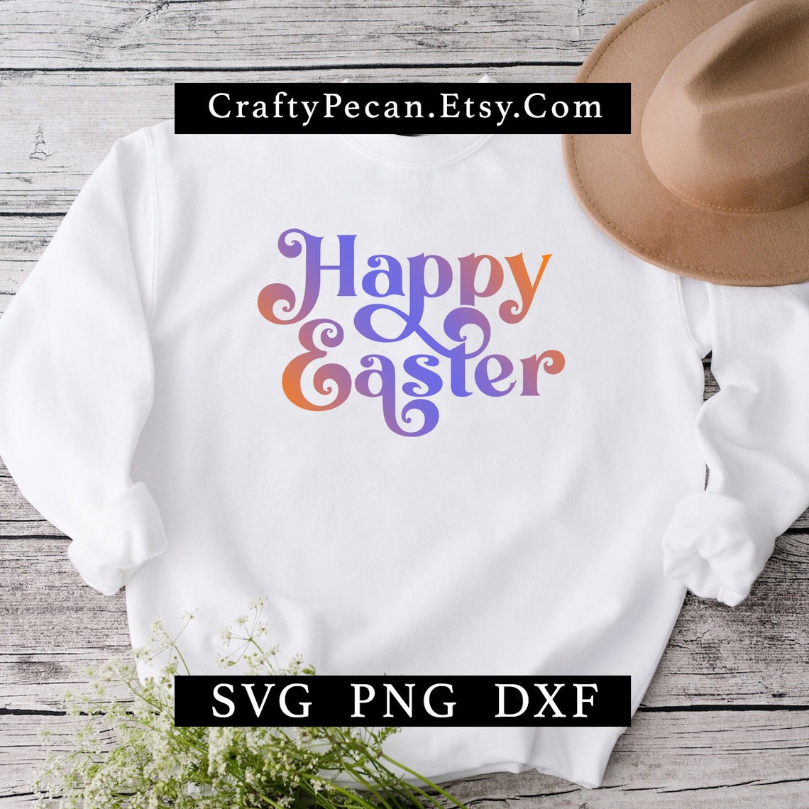 Happy Easter Svg, Printable Easter Png Clipart, Egg Hunting Sign, Happy ...