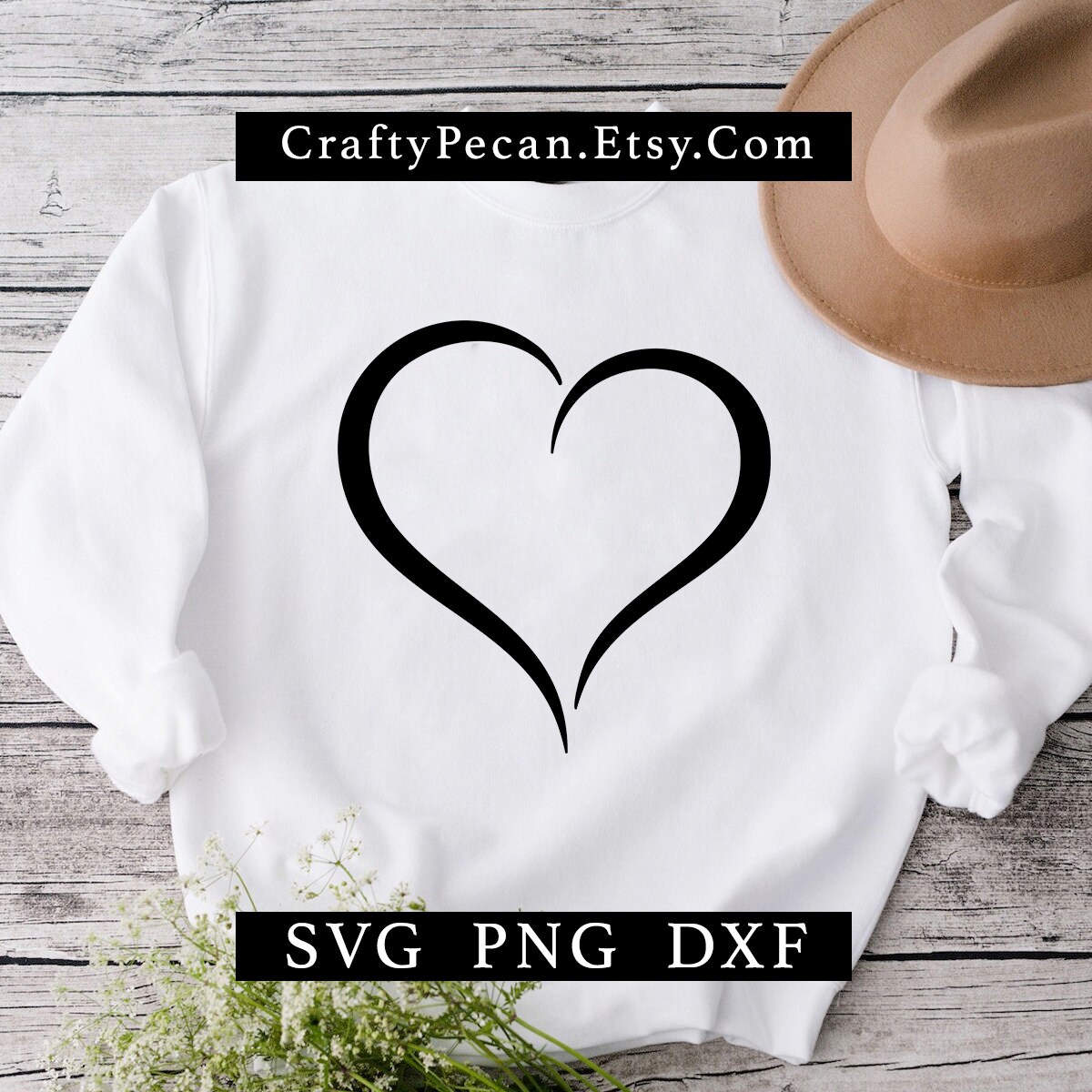 Open Heart Svg Png Dxf Files Instant Digital Download - Etsy
