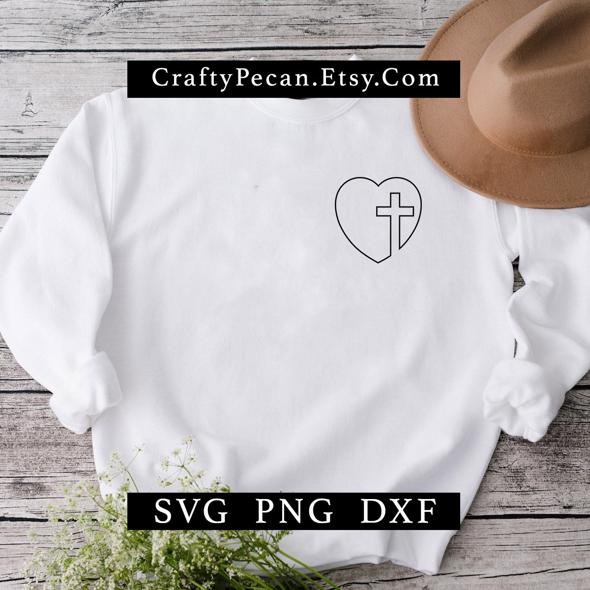 Heart Cross Svg, Cross Heart Svg, Baptism Cross Svg, Christian Shirts ...
