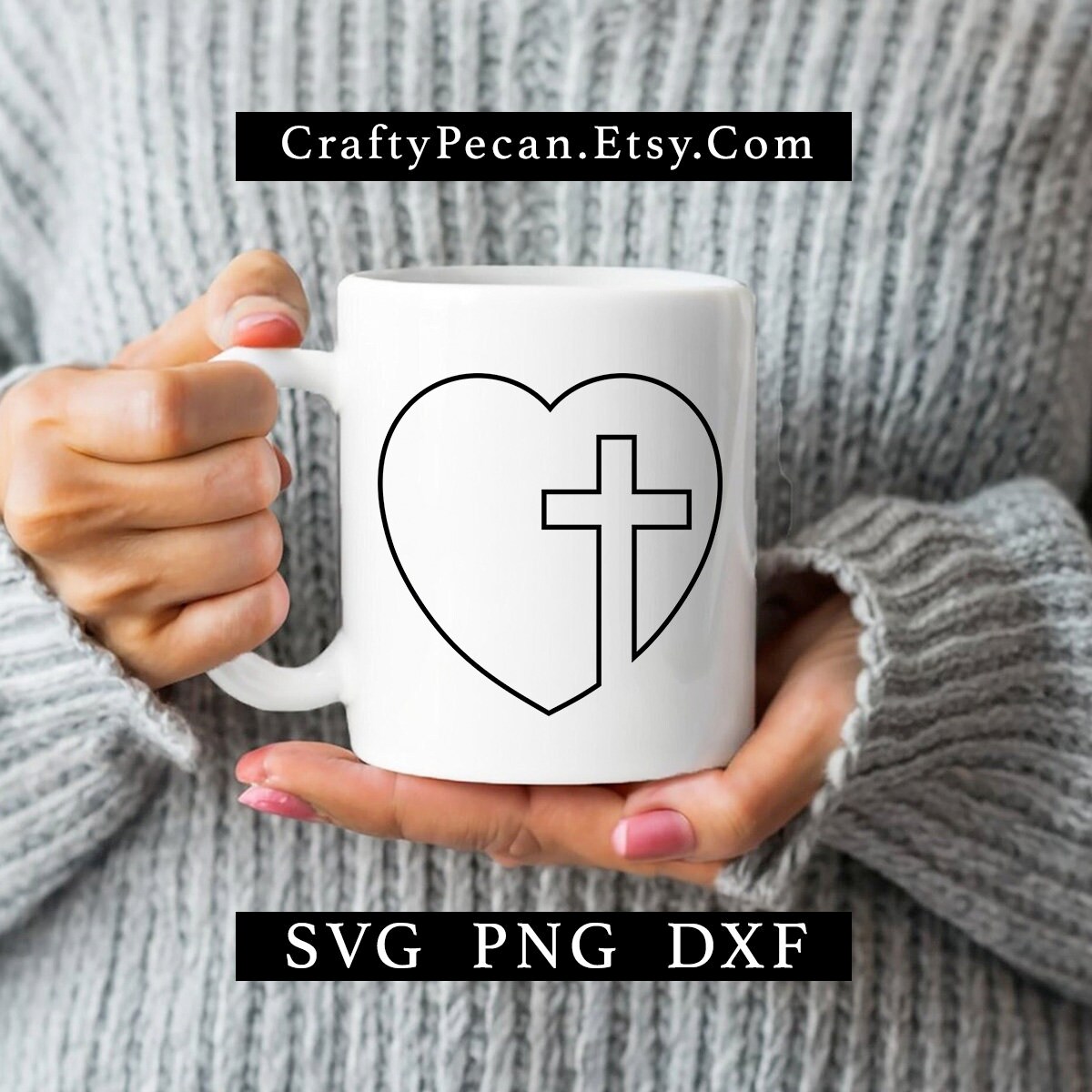 Heart Cross Svg, Cross Heart Svg, Baptism Cross Svg, Christian Shirts ...