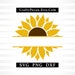 Split Sunflower Svg, Split Monogram Frame Svg, Sunflower Png, Dxf Cut ...