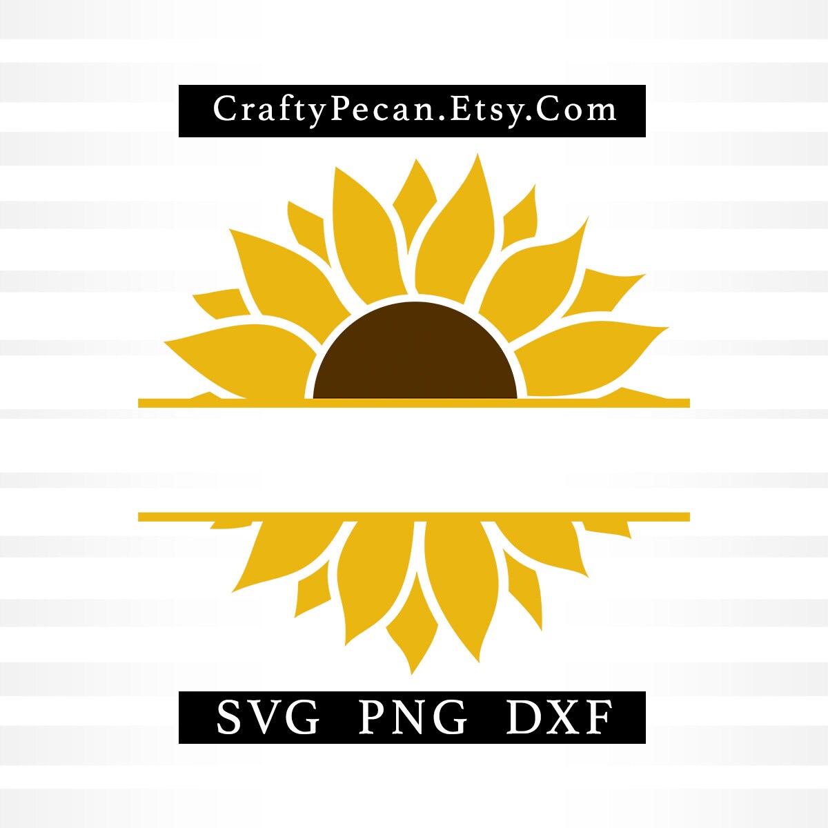 Split Sunflower Svg, Split Monogram Frame Svg, Sunflower Png, Dxf Cut ...