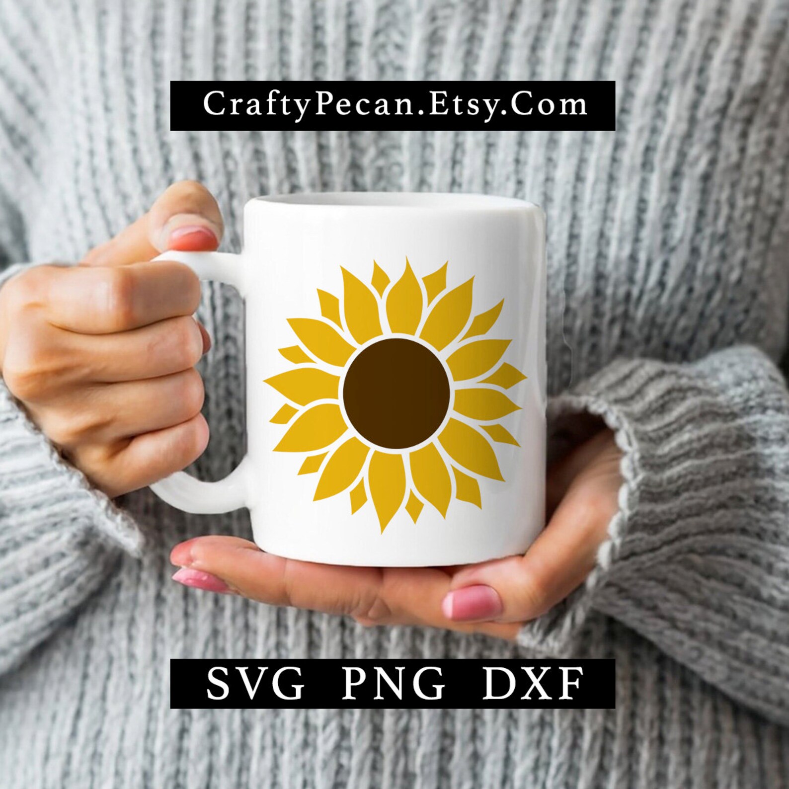 Sunflower Svg, Monogram Frame Svg, Png, Dxf Cut Files, Sumflower ...