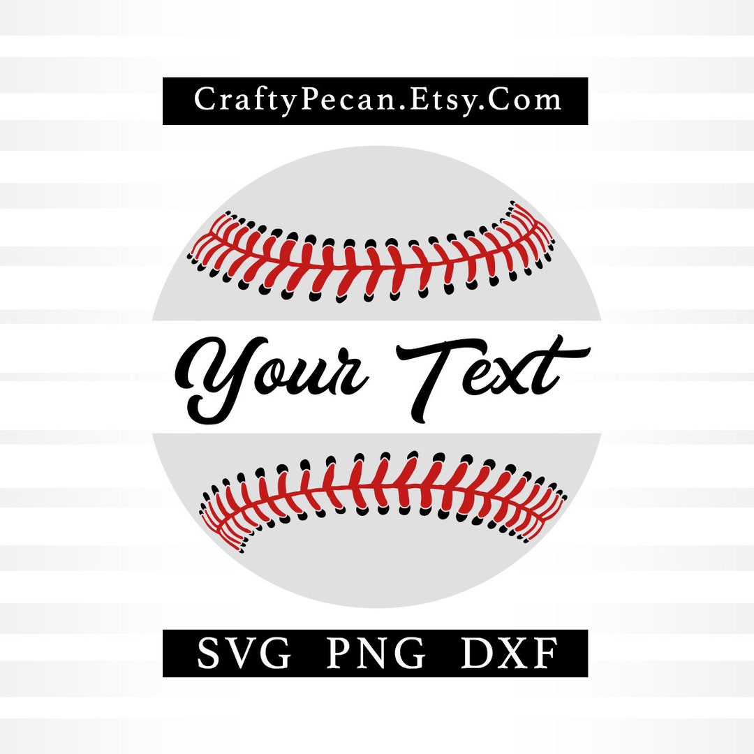 Split Baseball SVG PNG DXF Files for Cutting Machines, Digital Clipart ...
