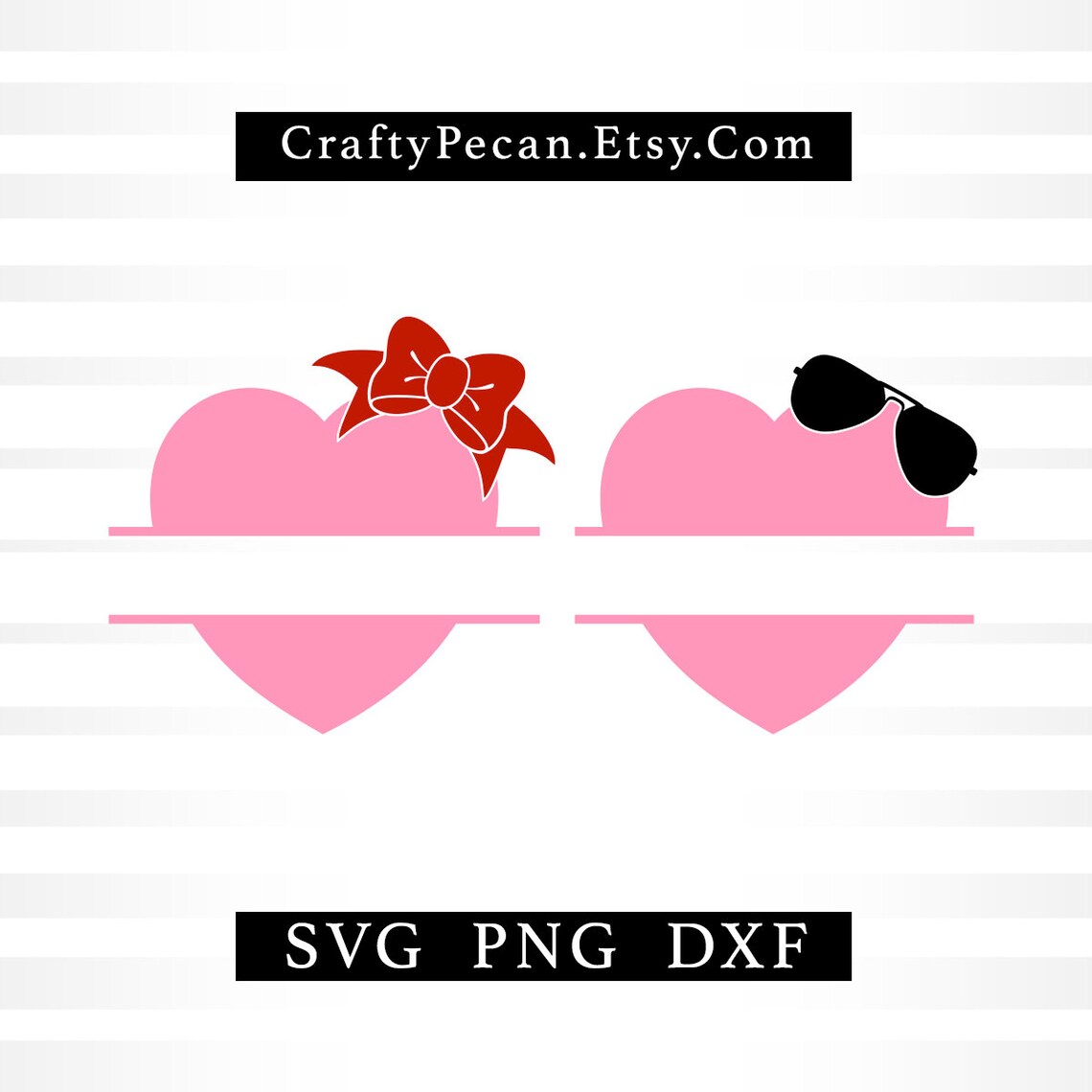 Heart Monogram Svg, Split Monogram Frame Svg, Valentines Day Svg, Bow ...