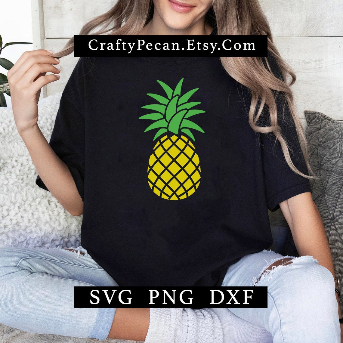 Pineapple Svg Png Dxf Files, Ananas Svg, Pineapple Shirt Design Svg ...