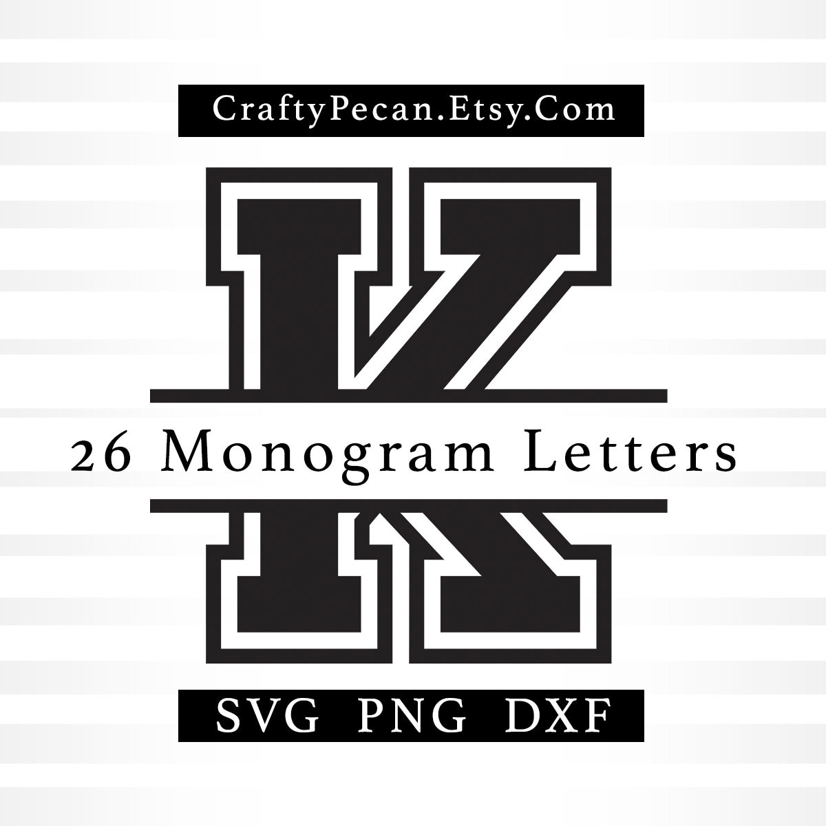 4 Monogram Font Bundle Svg, Split Monogram Alphabet Bundle, Monogram ...