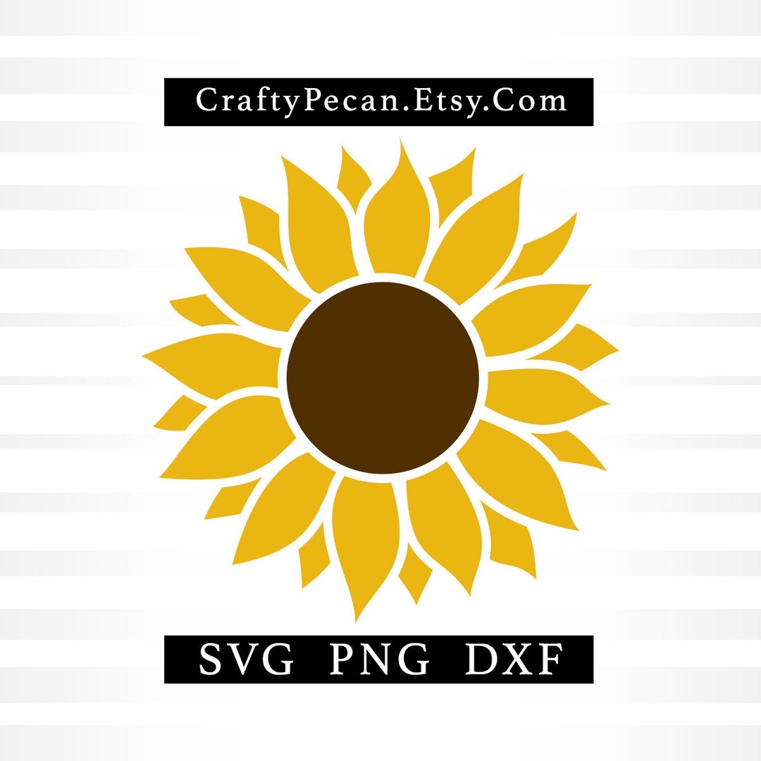Sunflower Svg, Monogram Frame Svg, Png, Dxf Cut Files, Sumflower ...