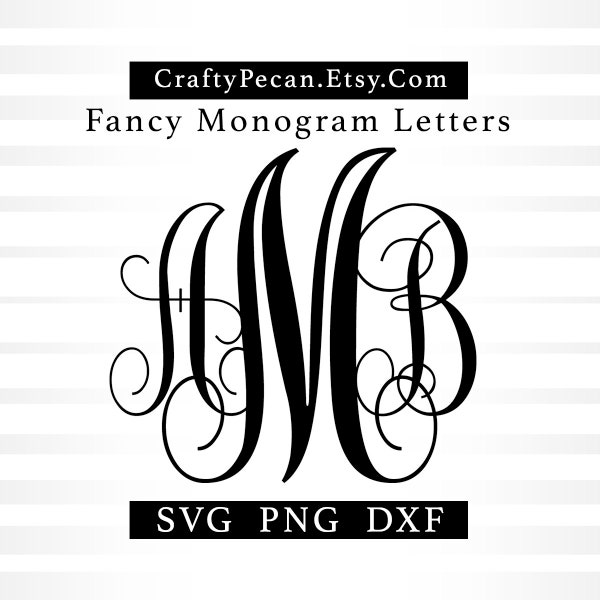 Monogram Font Svg - Etsy