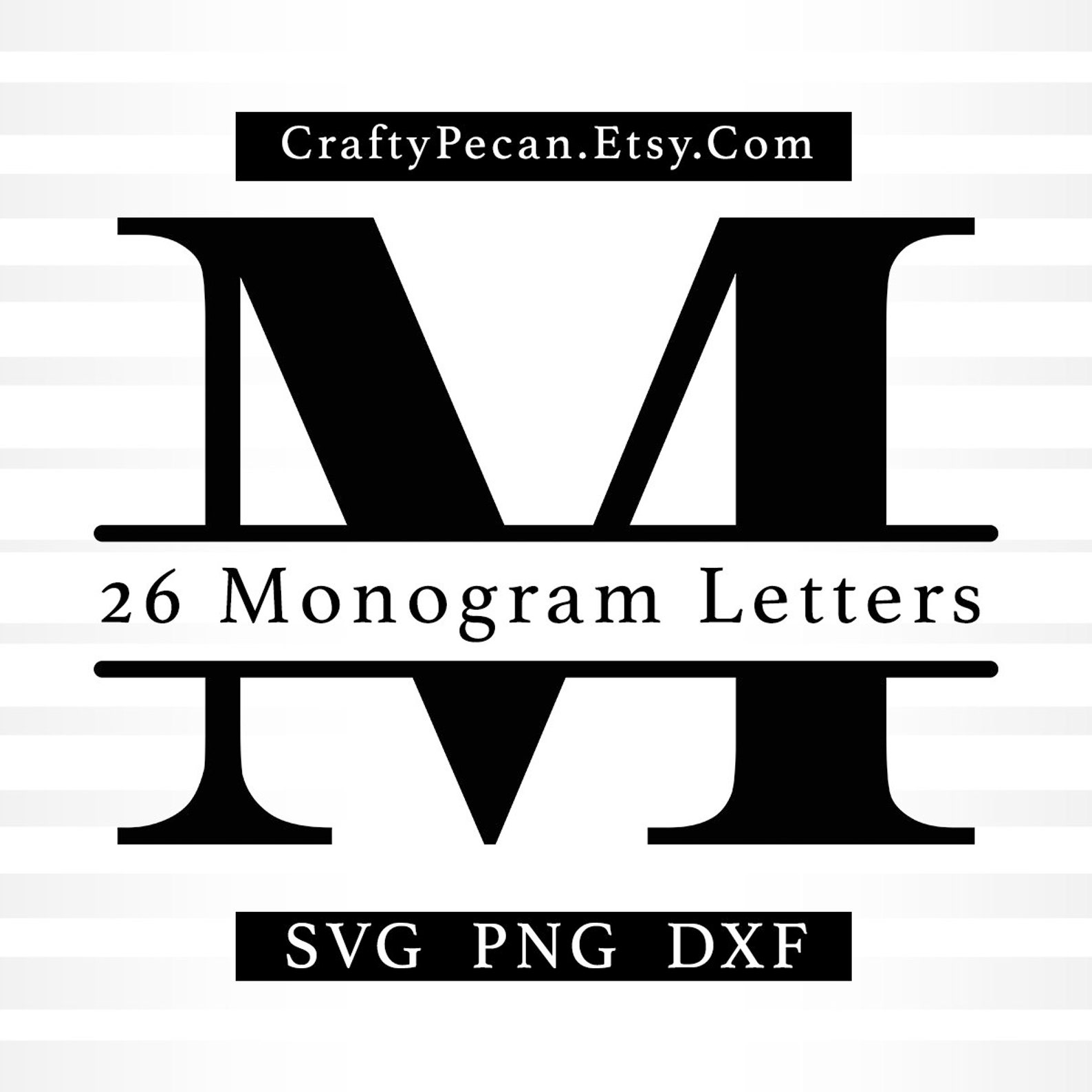 Split Monogram Font Svg Cricut Alphabet Letters, Monogram Svg Png Dxf ...