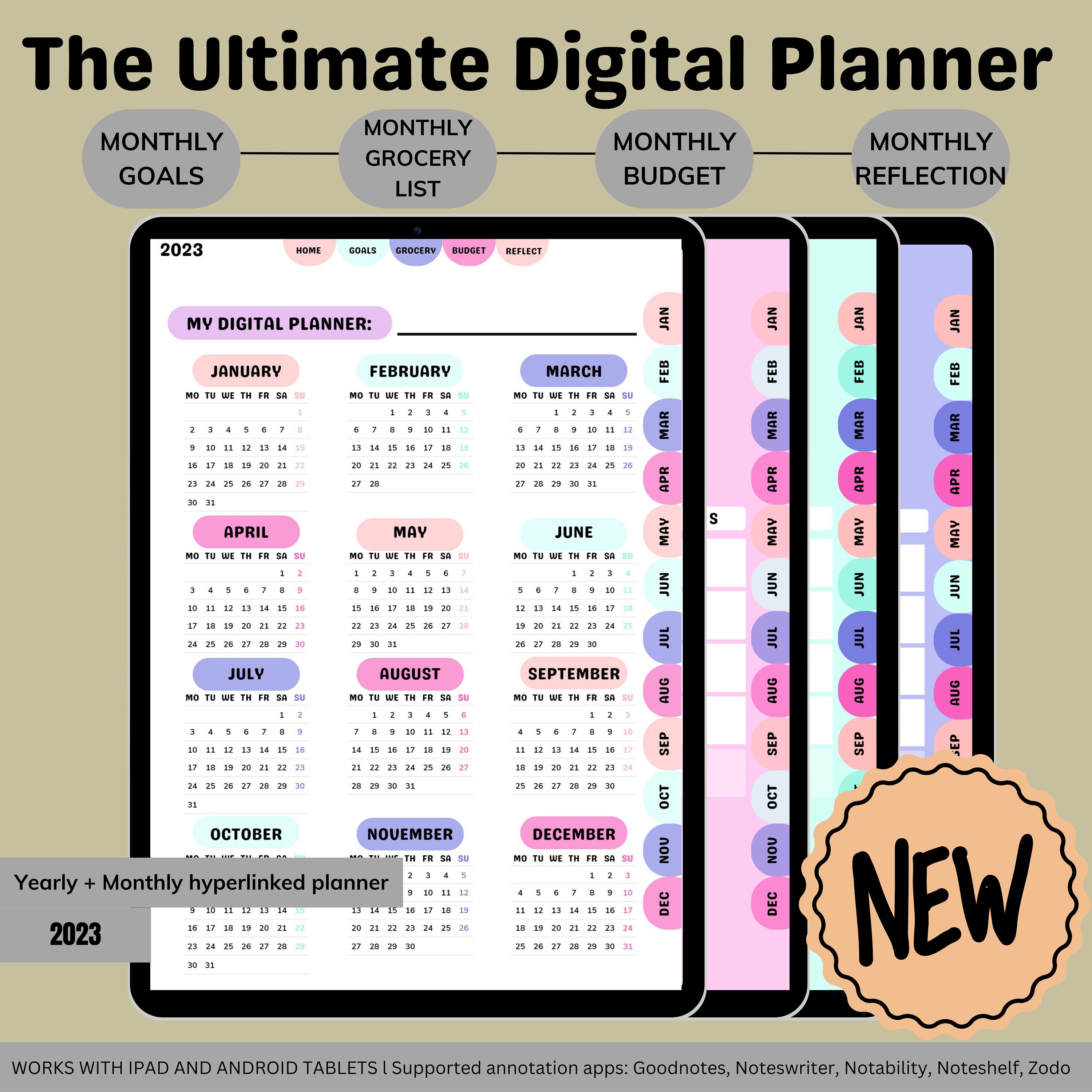 My Digital Planner, Goodnotes Planner, iPad Planner, Notability Planner ...