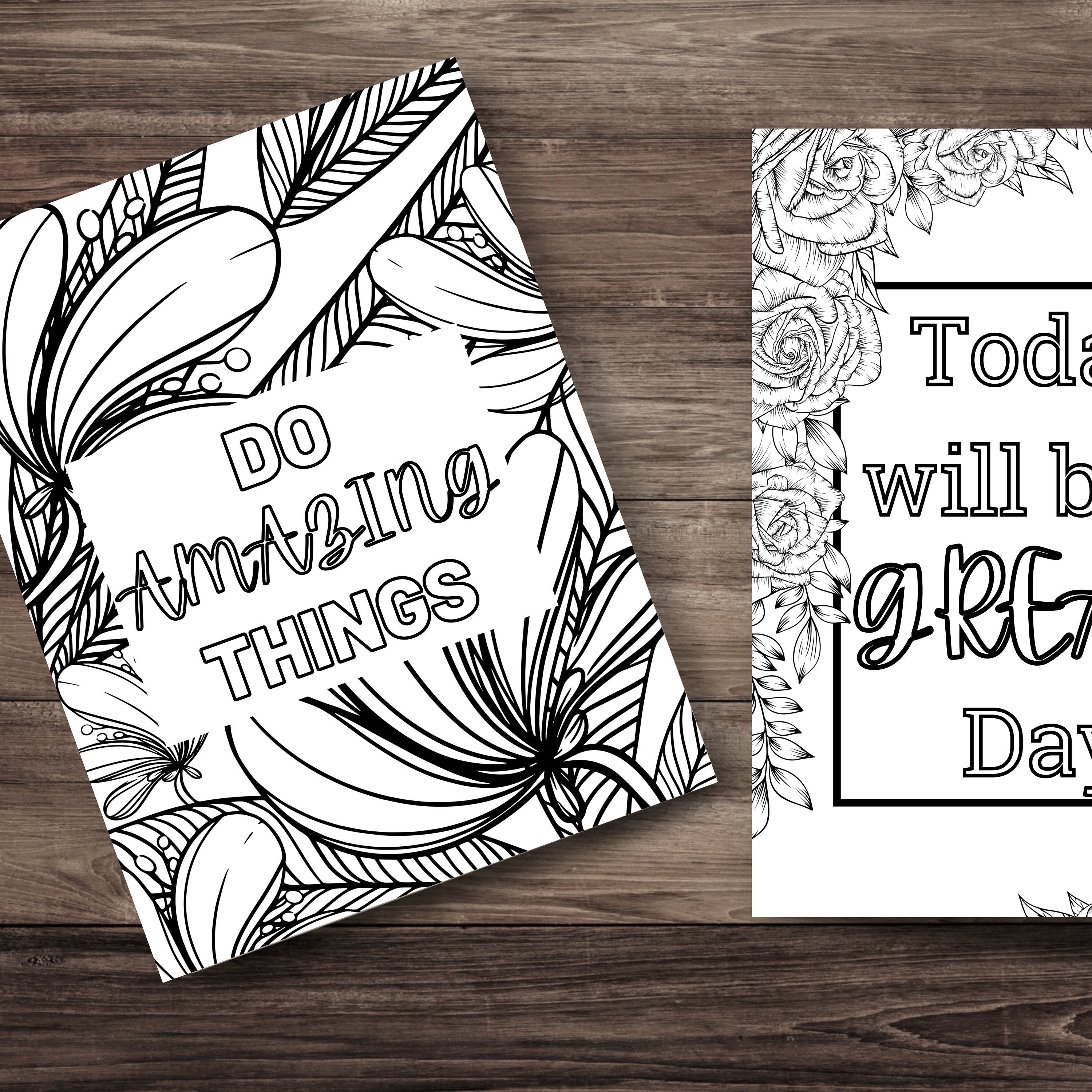 Empowering Mindset: 5 Motivational Coloring Pages L the Perfect Range ...