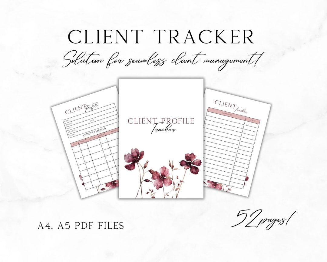 Client Management System - Printable Client Tracker - Etsy