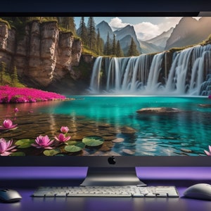 Waterfall 8k Background and Digital Wallpaper - Etsy