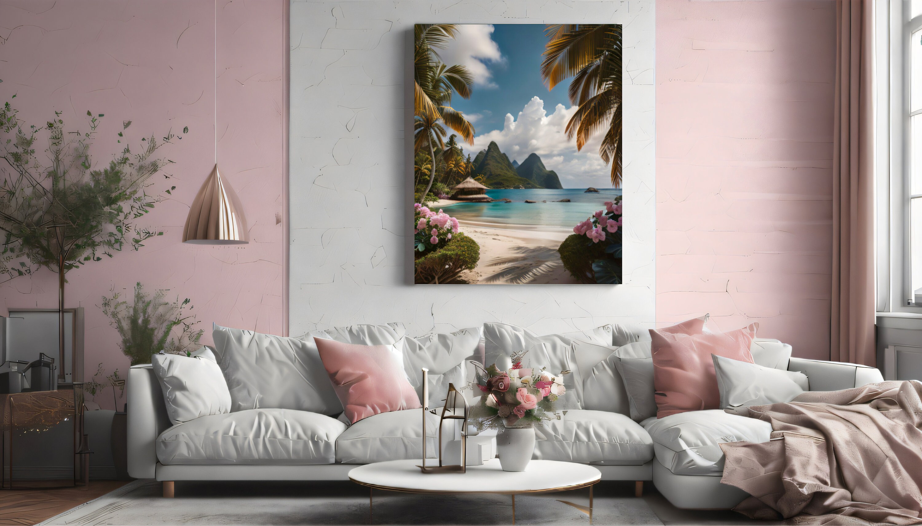 Tropical Beach, 8k Background, Digital Download for Canvas, Posters ...