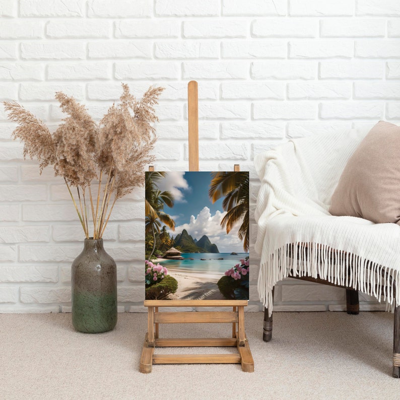 Tropical Beach, 8k Background, Digital Download for Canvas, Posters ...