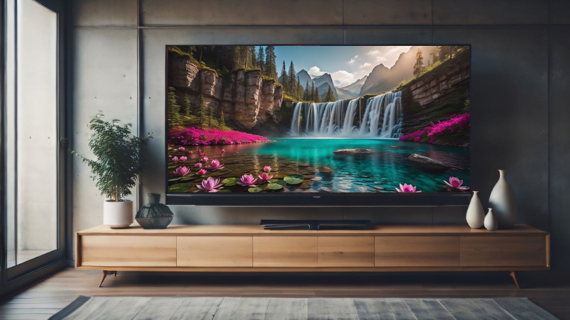 Waterfall 8k Background and Digital Wallpaper - Etsy