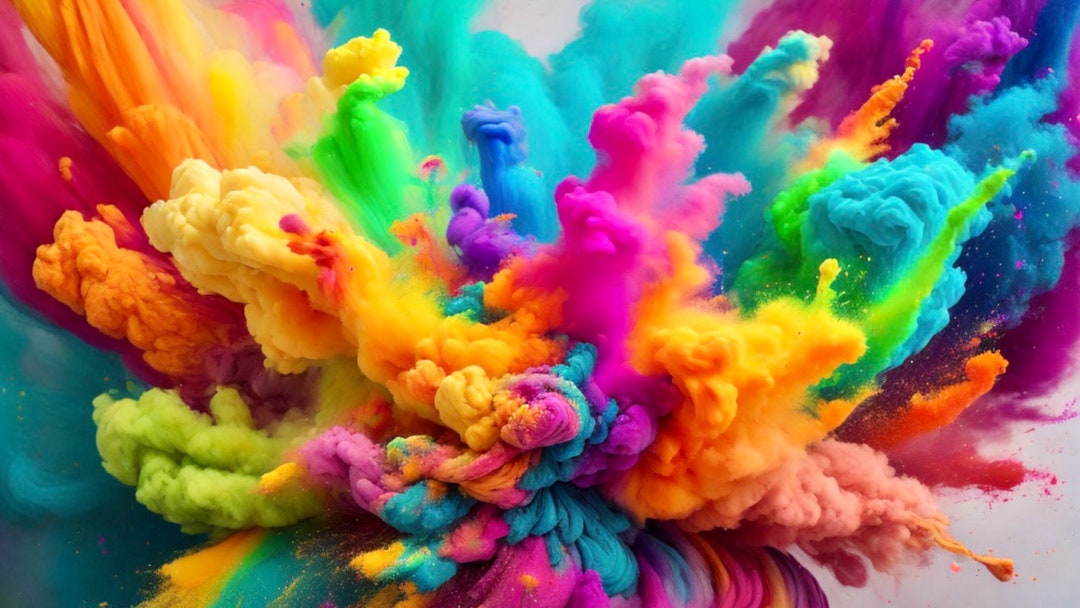 Colorful Powder Cloud 8k Quality - Etsy