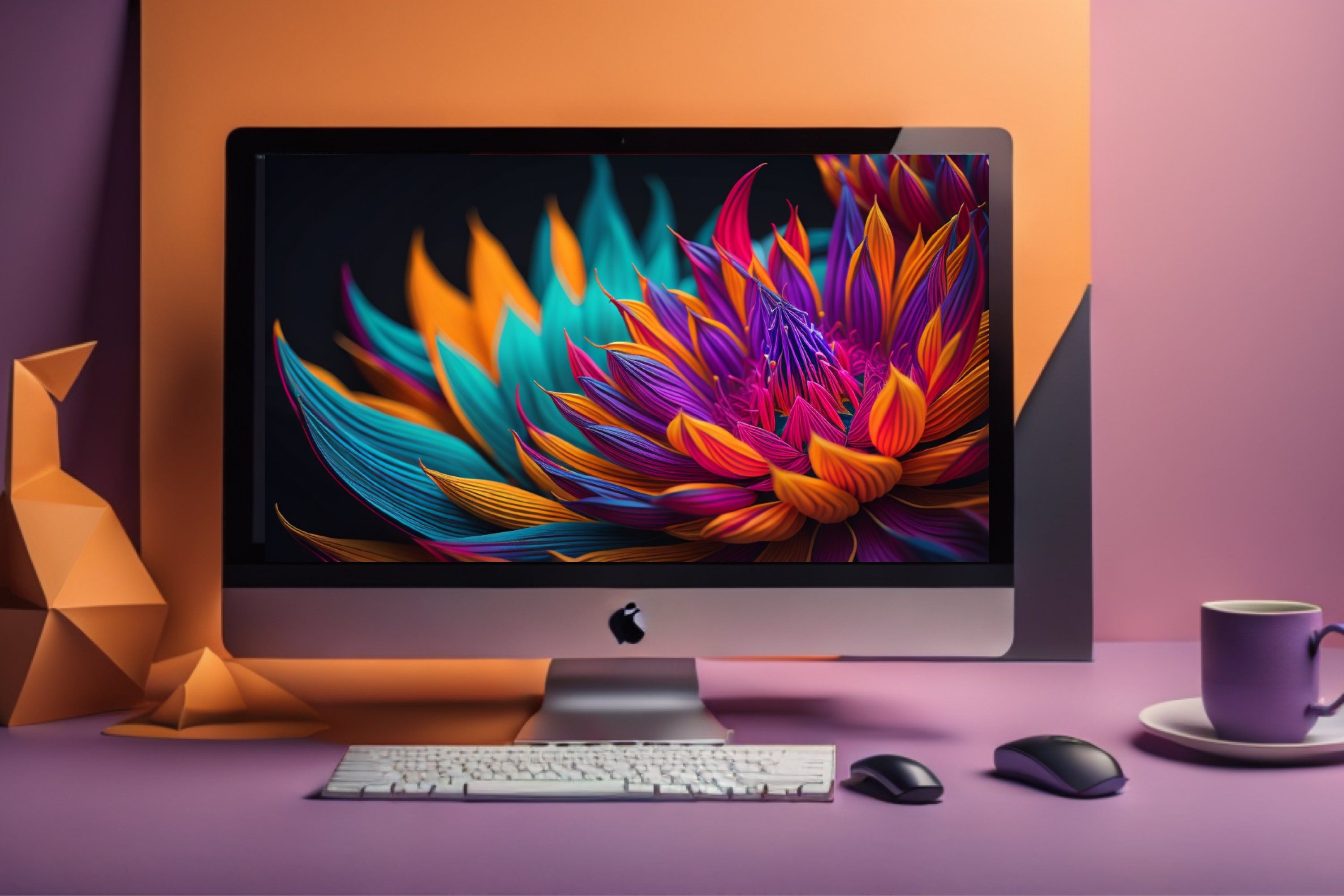 Colorful Flower Digital 8k Wallpaper for Canvas Poster and - Etsy