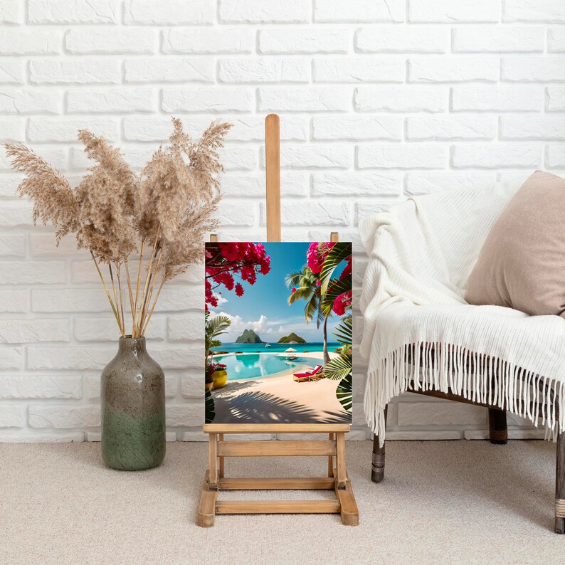 Tropical Beach Digital Wallpaper - Etsy