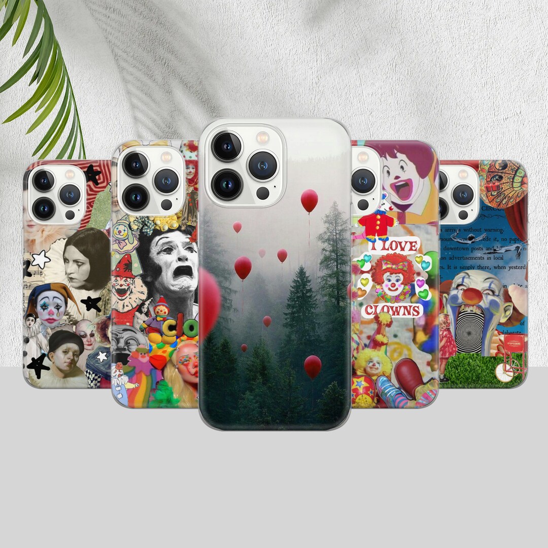 Creepy Ugly Clown Phone Case Scary Clowns Cover for iPhone 15 Pro Max ...