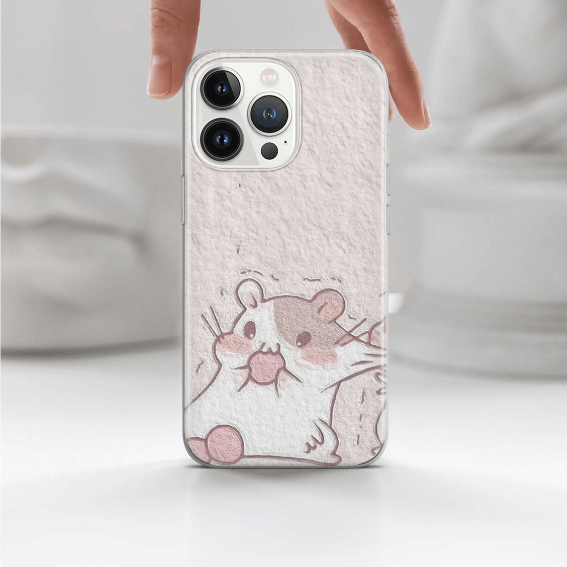 Cute Hamster Couple Phone Case, Matching Animals Phone Cover Couple ...